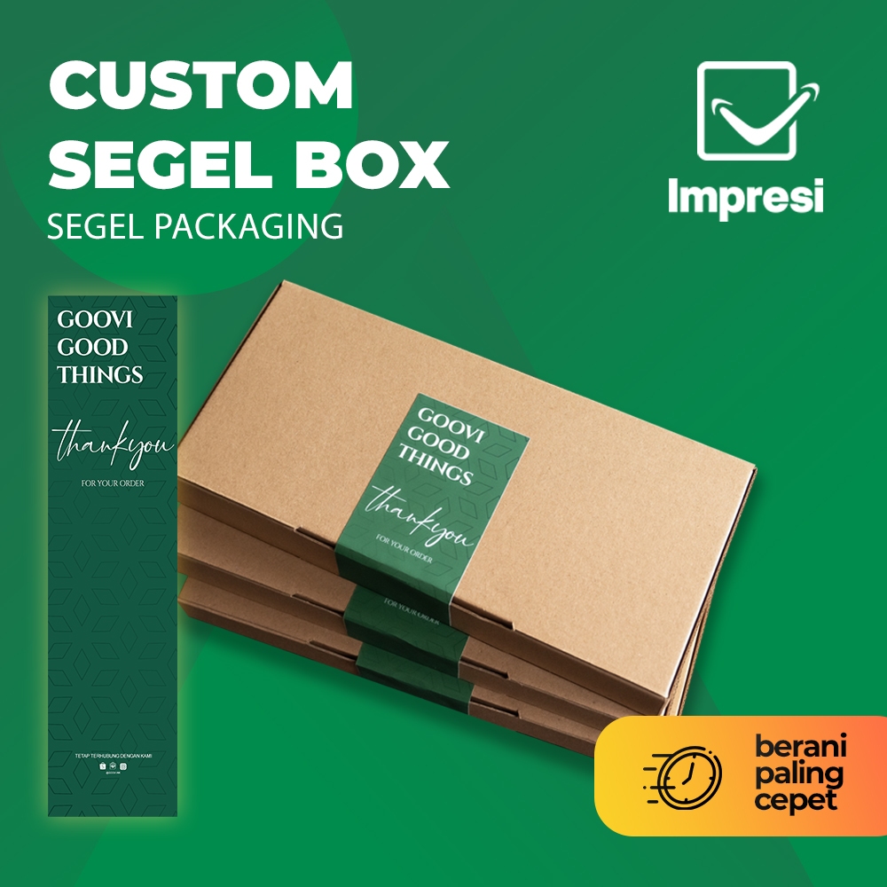 Jual Cetak sticker segel kemasan produk 20Pcs, print segel kemasan ...
