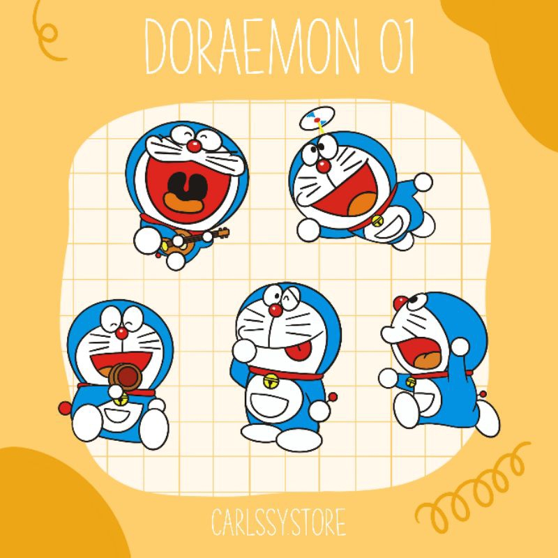 Jual Sticker Nama Custom - Doraemon | Shopee Indonesia