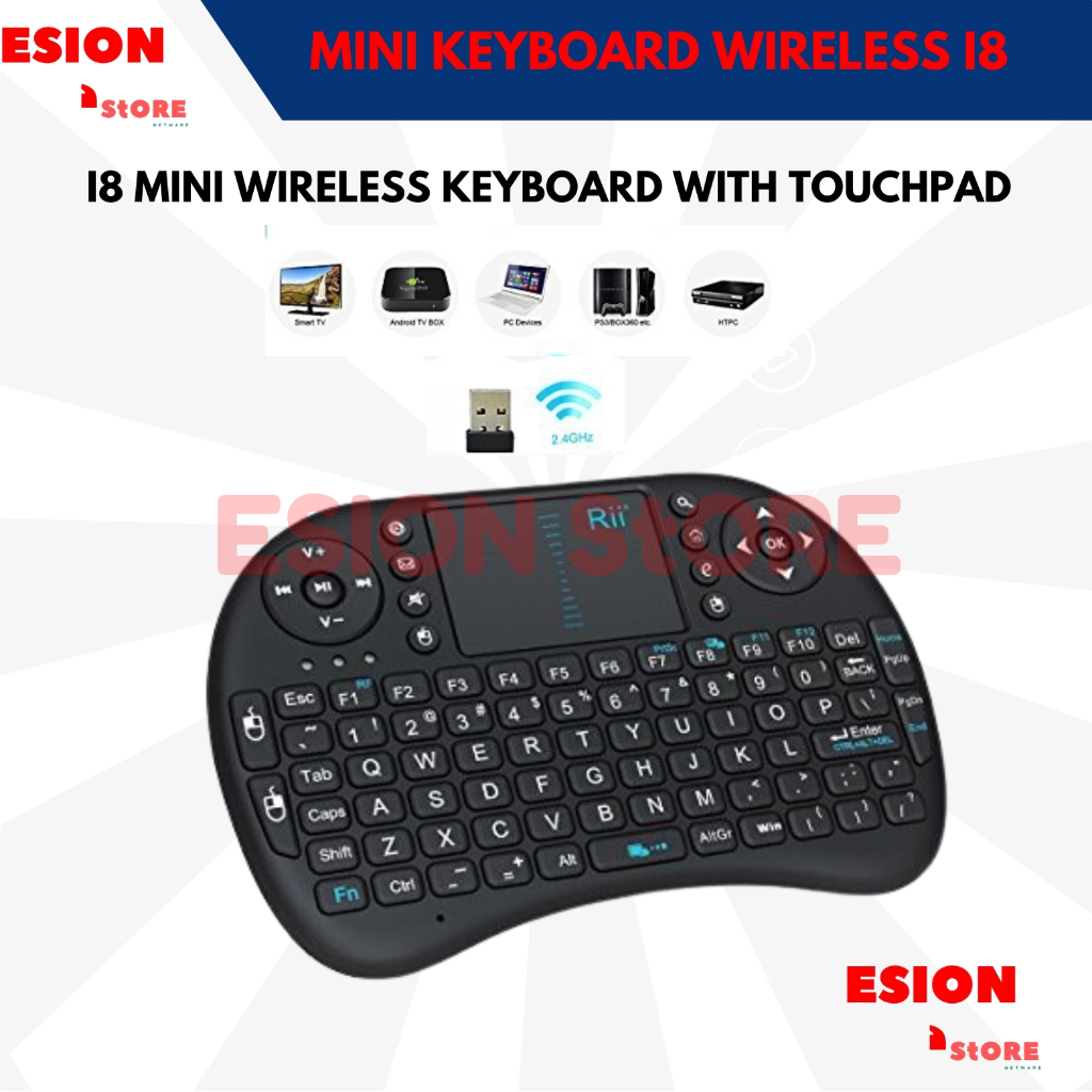 Jual Keyboard Mini Wireless i8 2.4G/ Wireless Mini Keyboard i8 Handheld ...