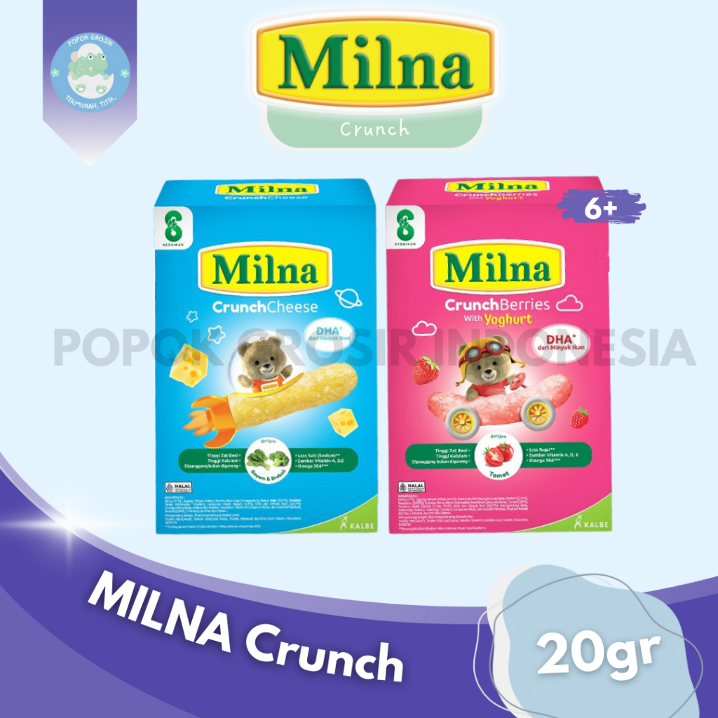 Jual Milna Crunch 8+ Berries Yoghurt Tomat / Cheese Bayam Brokoli 20gr ...
