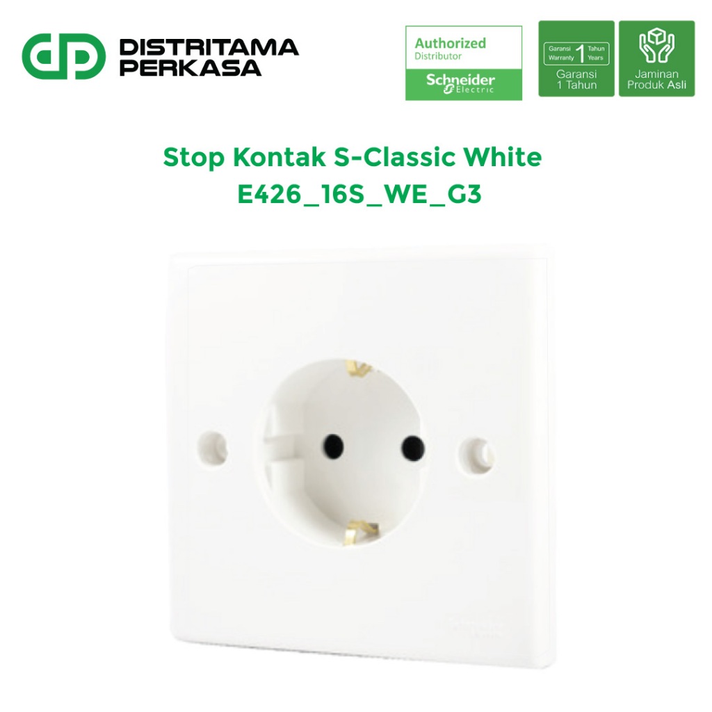 Jual Schneider Stop Kontak S-Classic White - E426_16S_WE_G3 | Shopee Indonesia