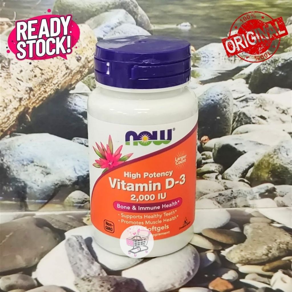 Jual (100% ORIGINAL) NOW - Vitamin D3 2000iu High Potency (240 Softgels) | Shopee Indonesia
