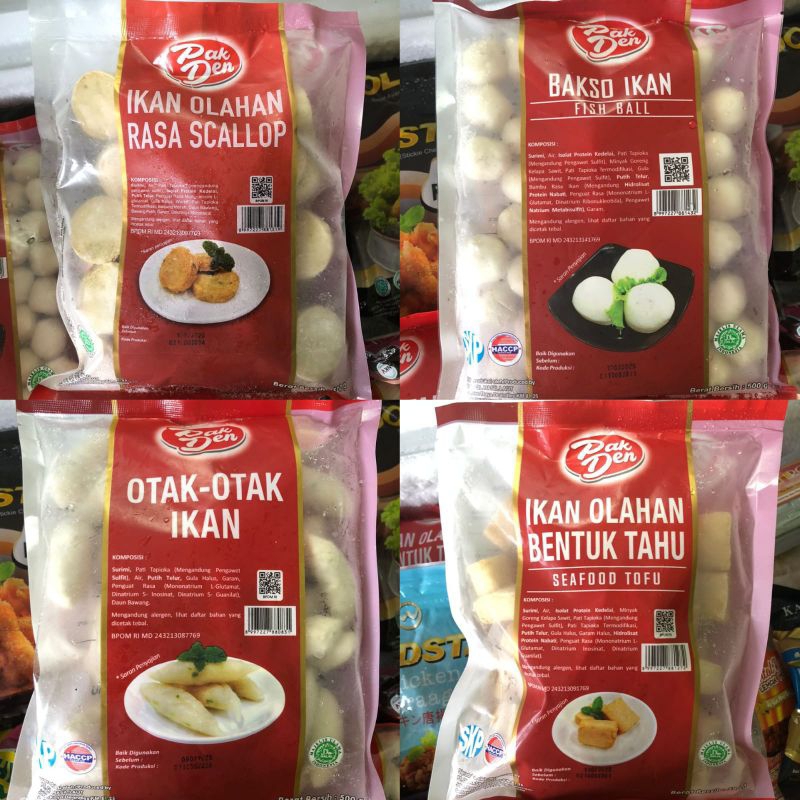 Jual PAKDEN TOFU,BAKSO IKAN,OTAK",SCALOP MASING"500G | Shopee Indonesia