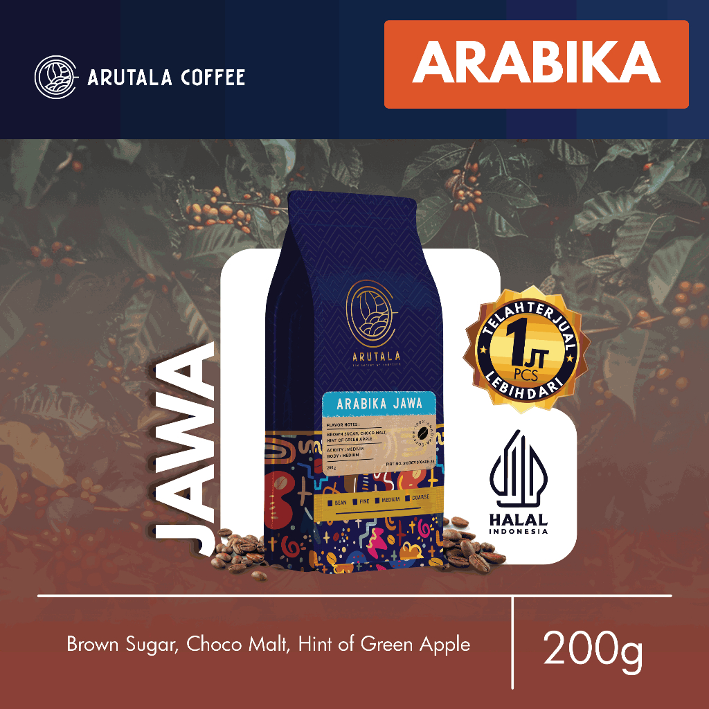 Jual ARUTALA Kopi Jawa Arabika Java Arabica Coffee 200 gram | Shopee ...