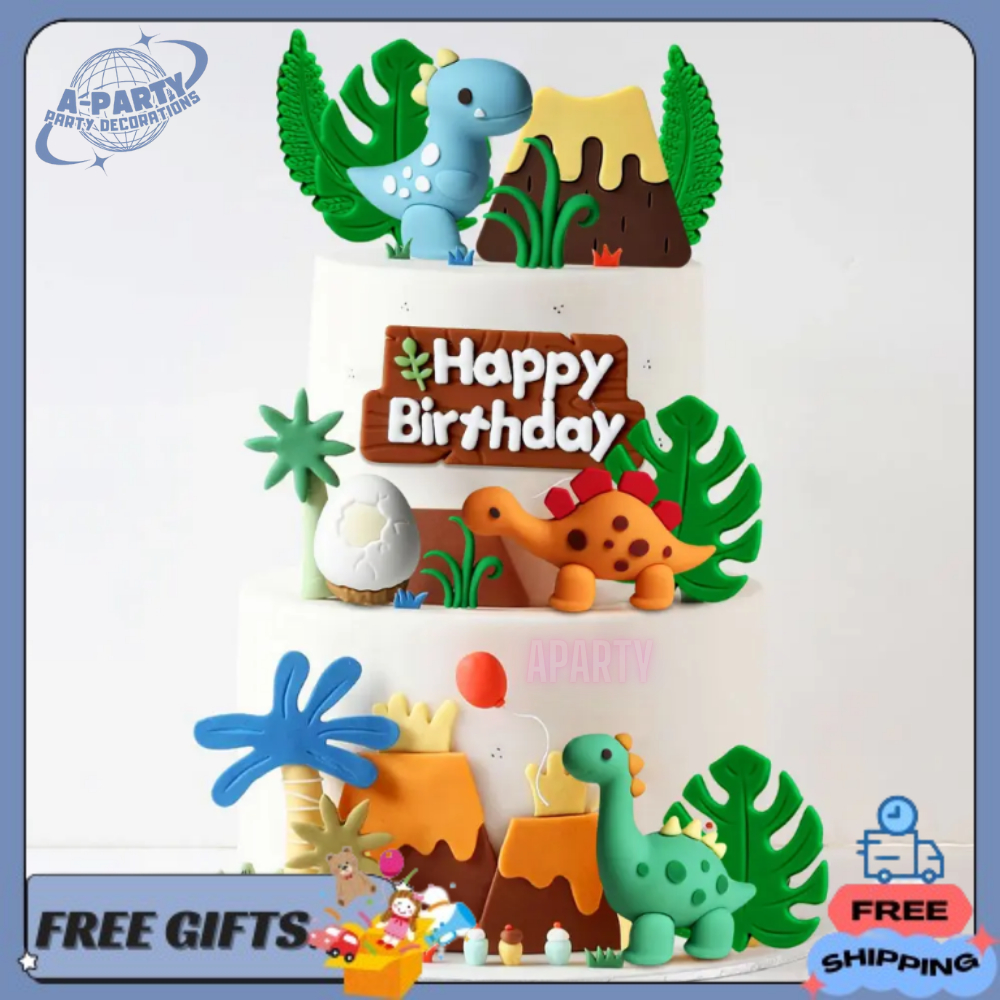 Jual Topper Kue Kartun Dinosaurus Lucu Tanah Liat Lunak Cake Untuk ...