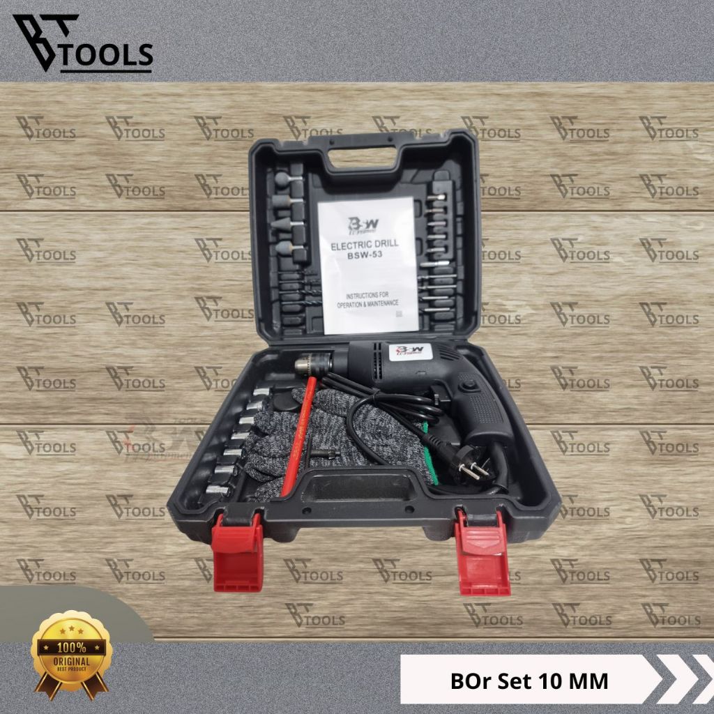 Jual TERMURAH BOR 10MM SET KOPER LENGKAP BOR SET TREX / BOR SET BSW ...