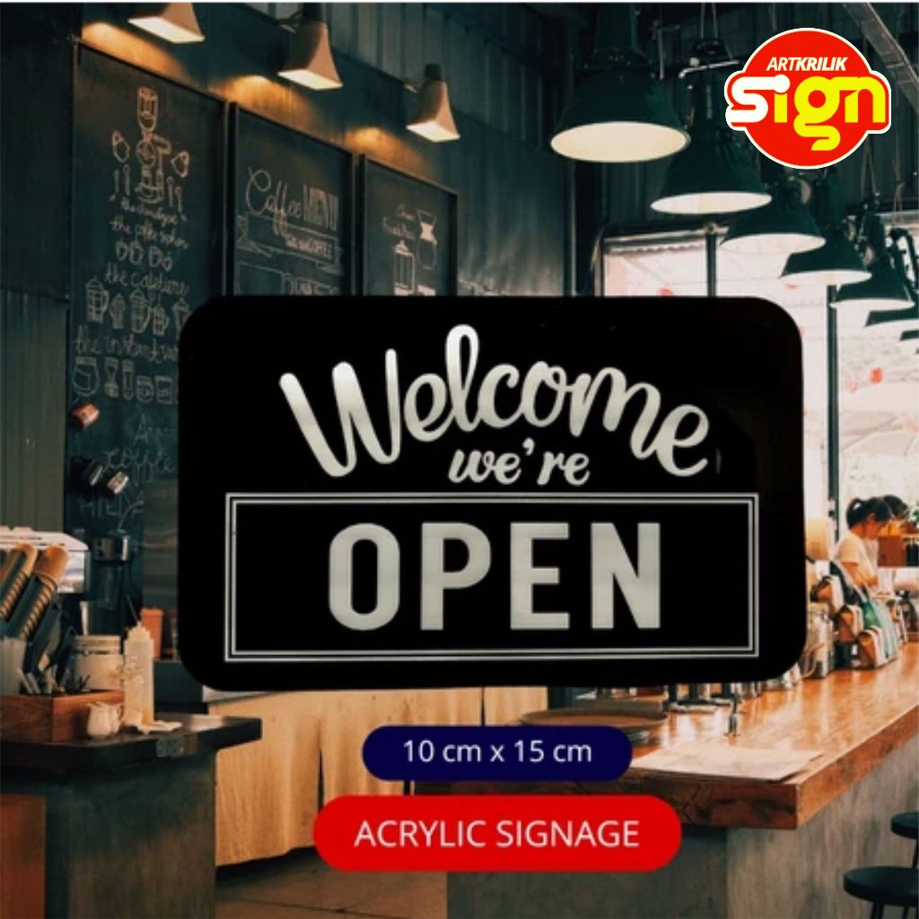 Jual Artkrilik - BUKA TUTUP SIGN BOARD BOLAK BALIK - HANGING ACRYLIC ...