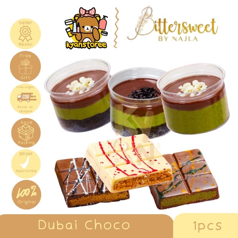 Jual (READY) BITTERSWEET BY NAJLA DUBAI CHOCO MILK PISTACHIO / BITTERSWEET BY NAJLA DUBAI CHOCO ...
