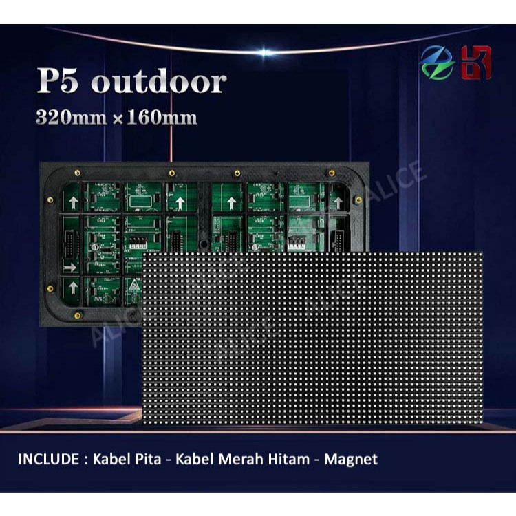 Jual Panel Modul P5 Outdoor Full Color / Modul LED Videotron P5 Outdoor ...