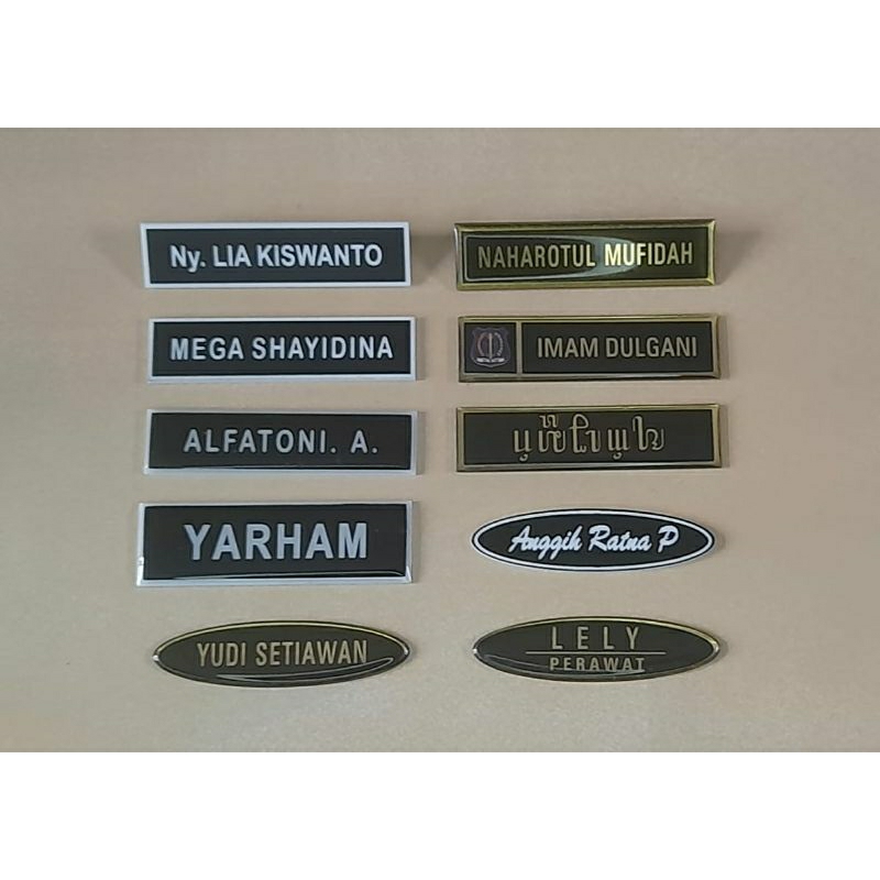 Jual Name Tag Akrilik Custom 2x8cm - Grafir Laser, Pilihan Peniti ...