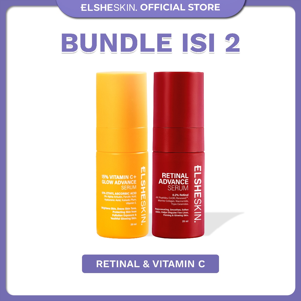 Jual [BUNDLE 2 SERUM] Elsheskin Retinal Advance Serum + Vitamin C Serum ...