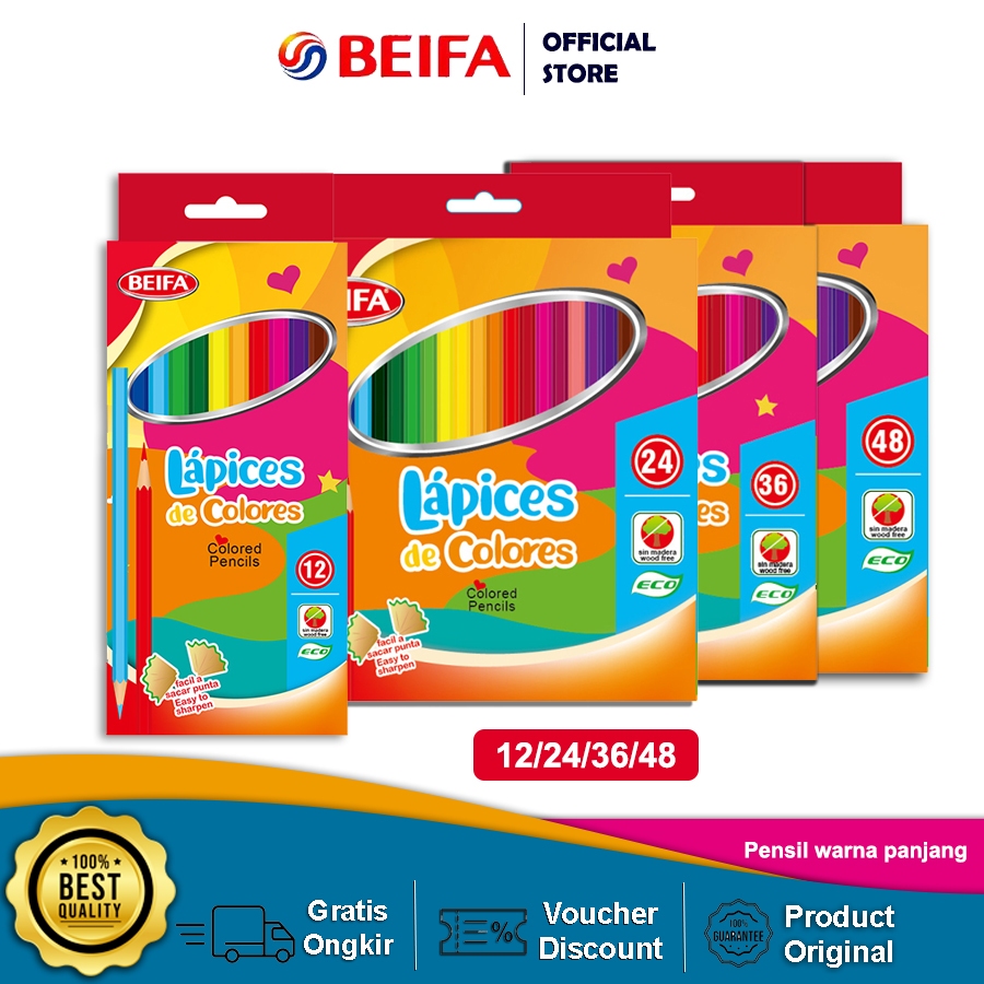 Jual Beifa Pensil Warna Superior Quality Color Pencils Hexagonal Grip ...