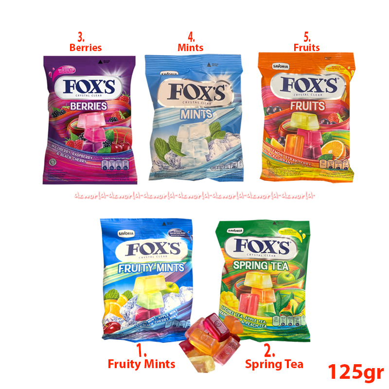 Jual Fox's 125gr Berries Crystal Clear Wildberry Rasberry Black Cherry ...