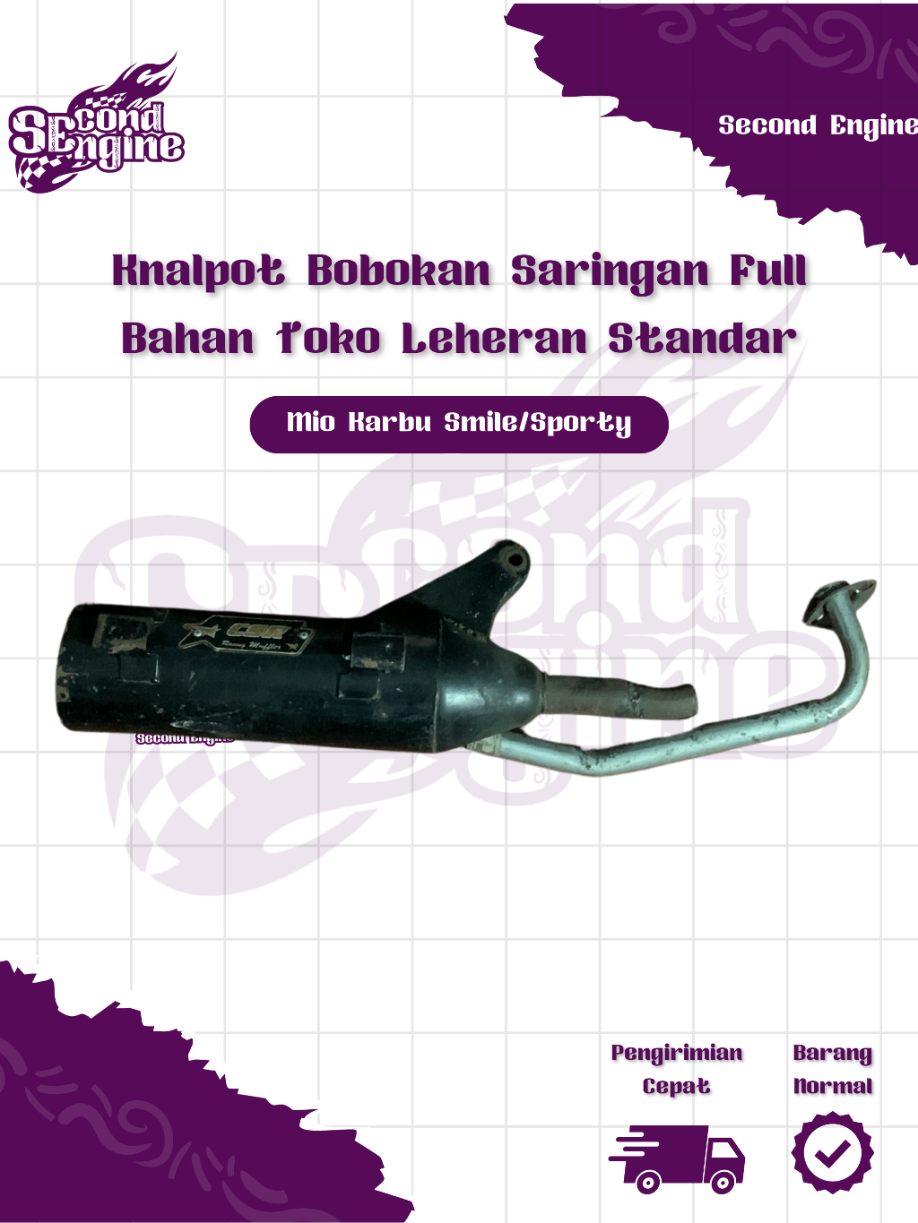 Jual Knalpot bobokan csr saringan full bahan toko mio karbu sporty ...