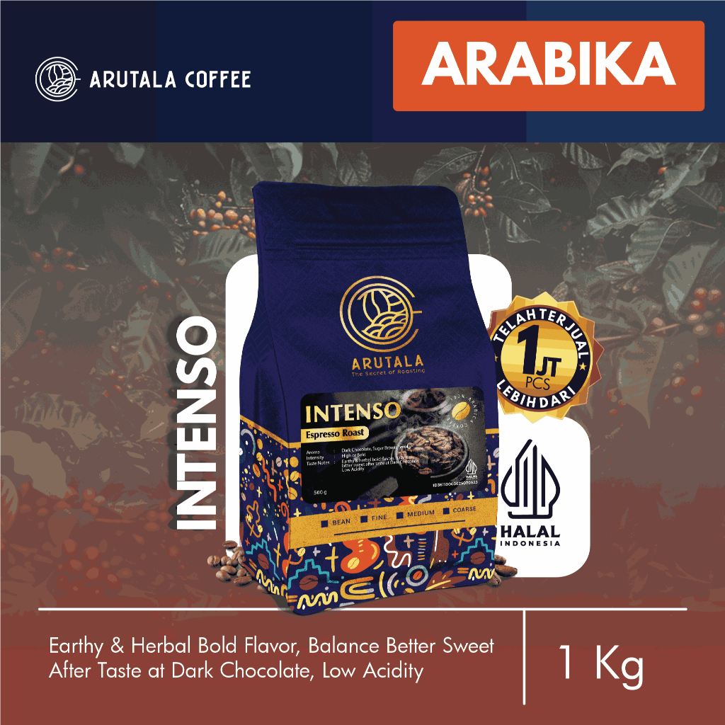 Jual ARUTALA Kopi Intenso Espresso Roast 1KG | Shopee Indonesia