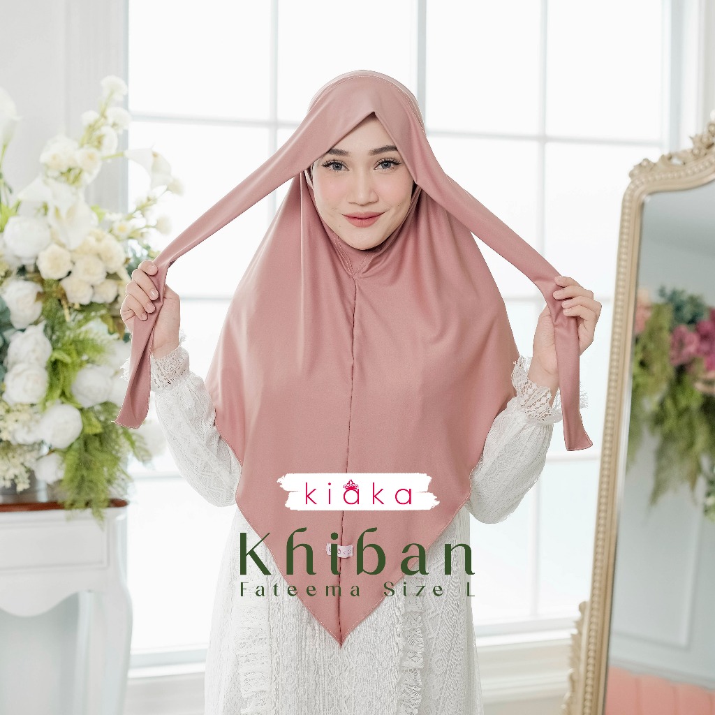 Jual Kiaka - Fateema L Khimar Bandana Jersey Khiban 2in1 | Shopee Indonesia