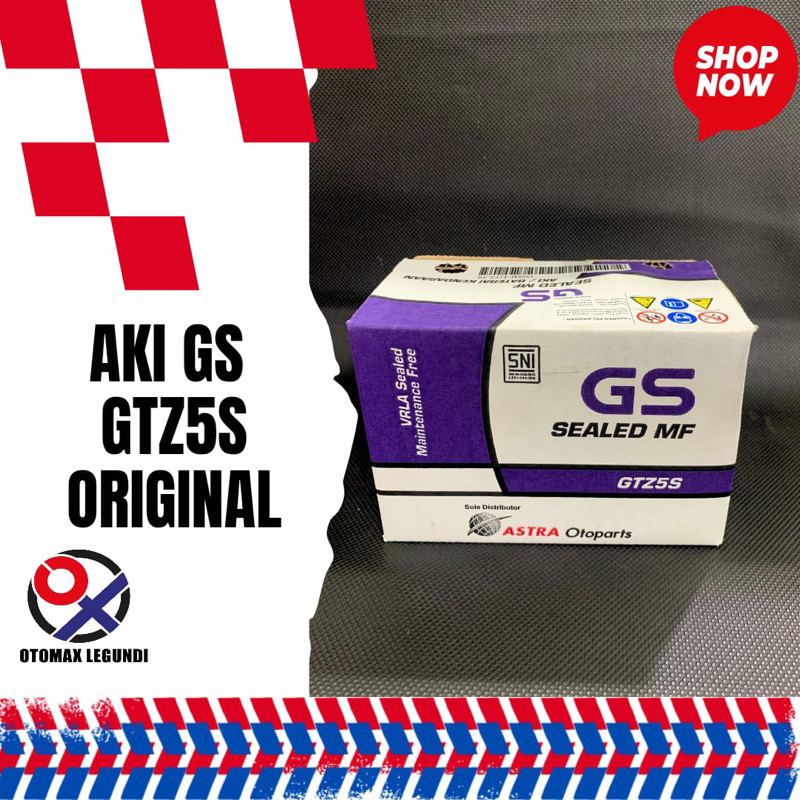 Jual Aki GS GTZ5S ORIGINAL Aki Motor | Shopee Indonesia