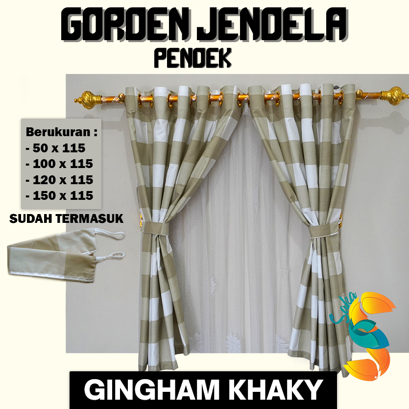 Jual GORDEN KAMAR PENDEK TINGGI 150CM HORDEN RUANG TAMU GORDEN JENDELA ...