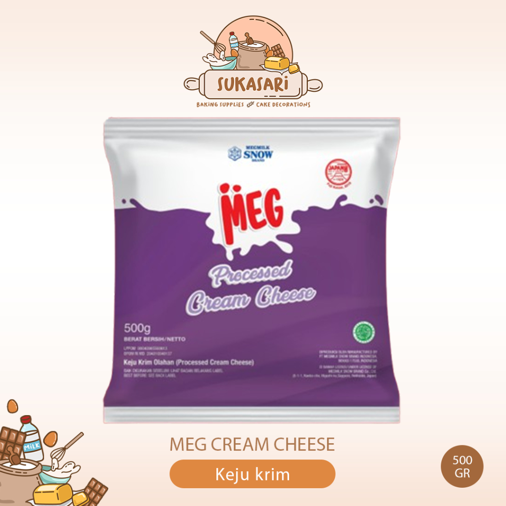 Jual MEG Processed Cream Cheese 500 gr / Keju Krim Meg | Shopee Indonesia