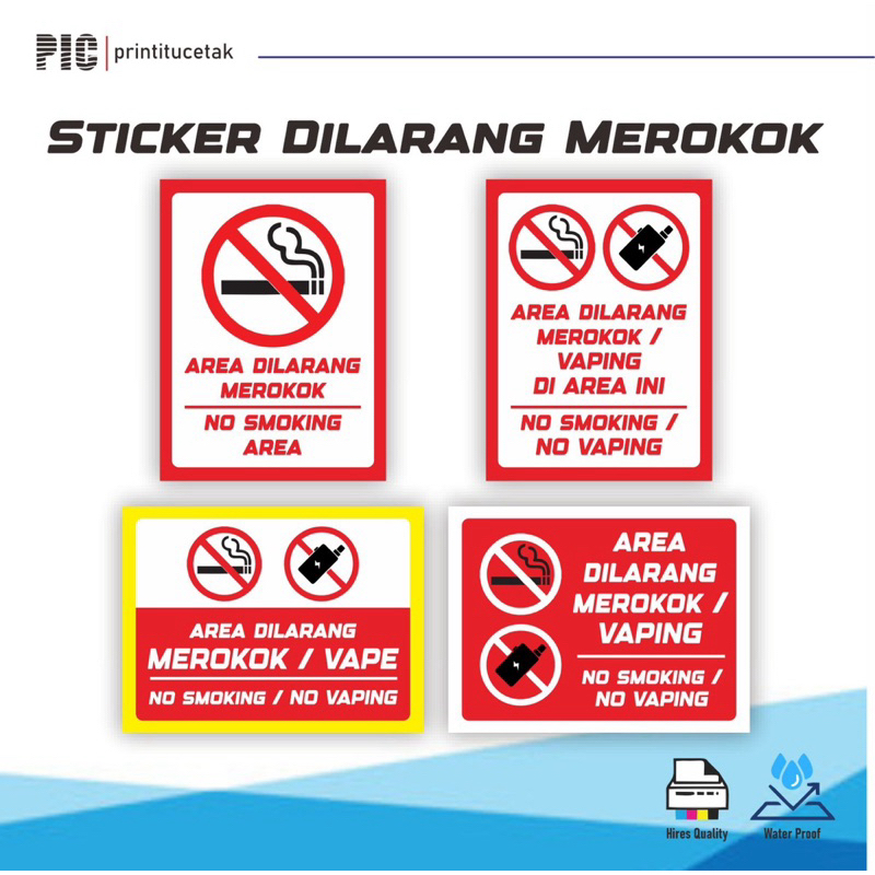 Jual Stiker Dilarang Merokok • Dilarang Merokok • Label Dilarang ...