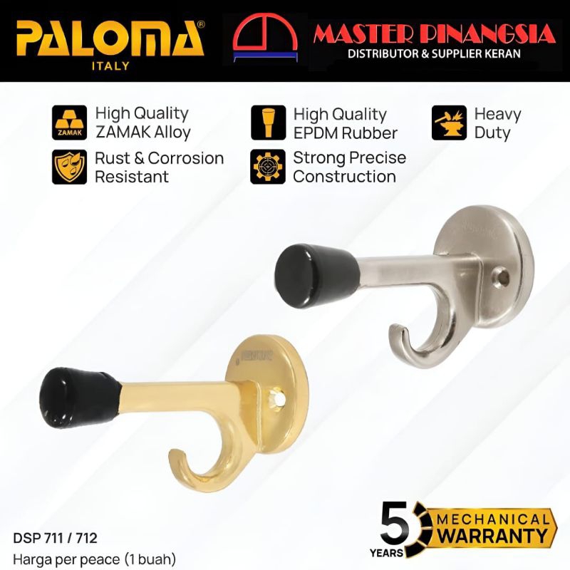 Jual PALOMA Door Stopper Penahan Pintu Door Stop Dinding Tembok Kait ...