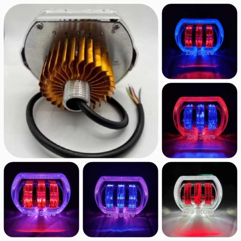 Jual Lampu projector LED utama projie biled daymaker 3 lensa plus ...