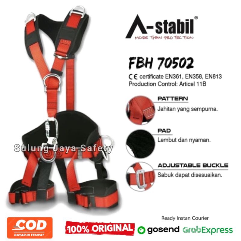 Jual FULL BODY HARNESS ASTABIL 70502 ORIGINAL 100% - SAFETY HARNESS ...