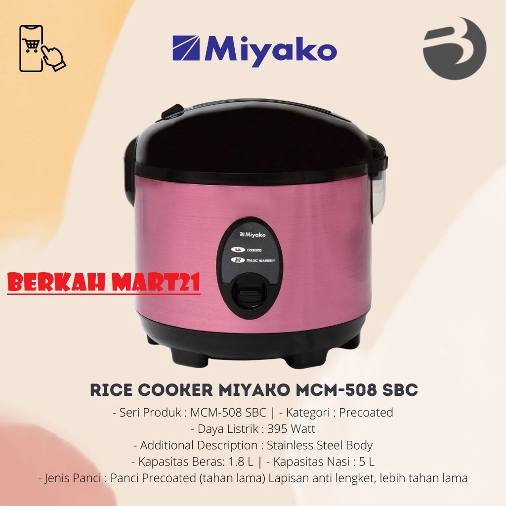 Jual Magic Com / Rice Cooker Miyako MCM-508 SBC | Shopee Indonesia