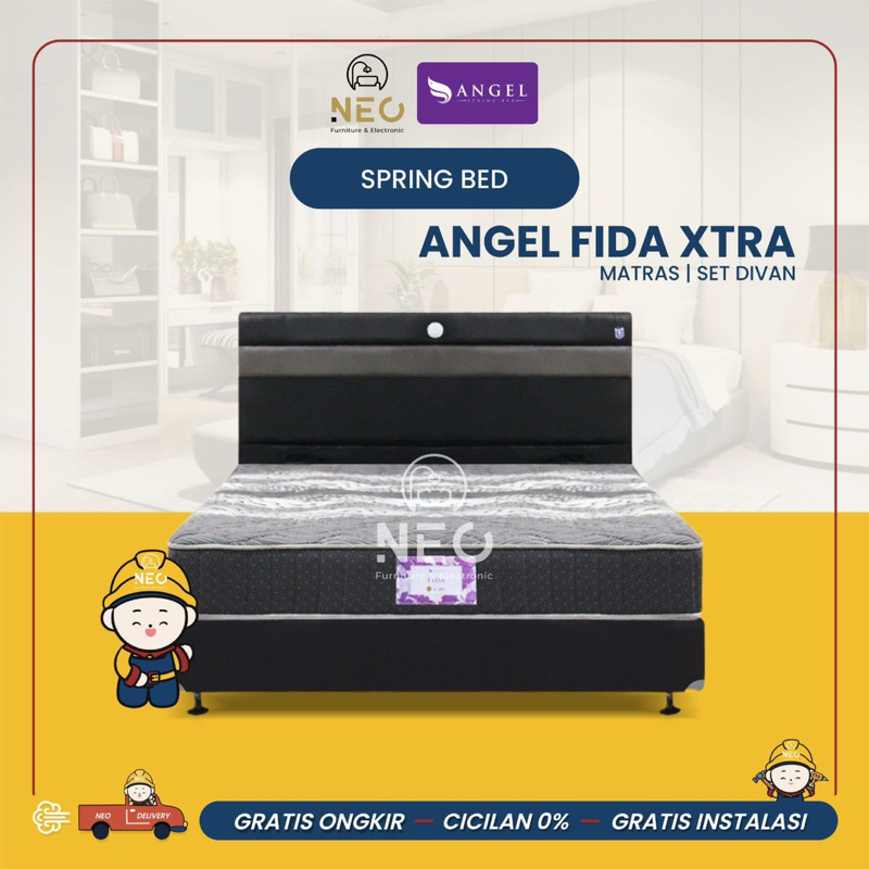 Jual NEO - SPRINGBED ANGEL NEW FIDA FULLSET KASUR AJA MATRASS ONLY SET ...