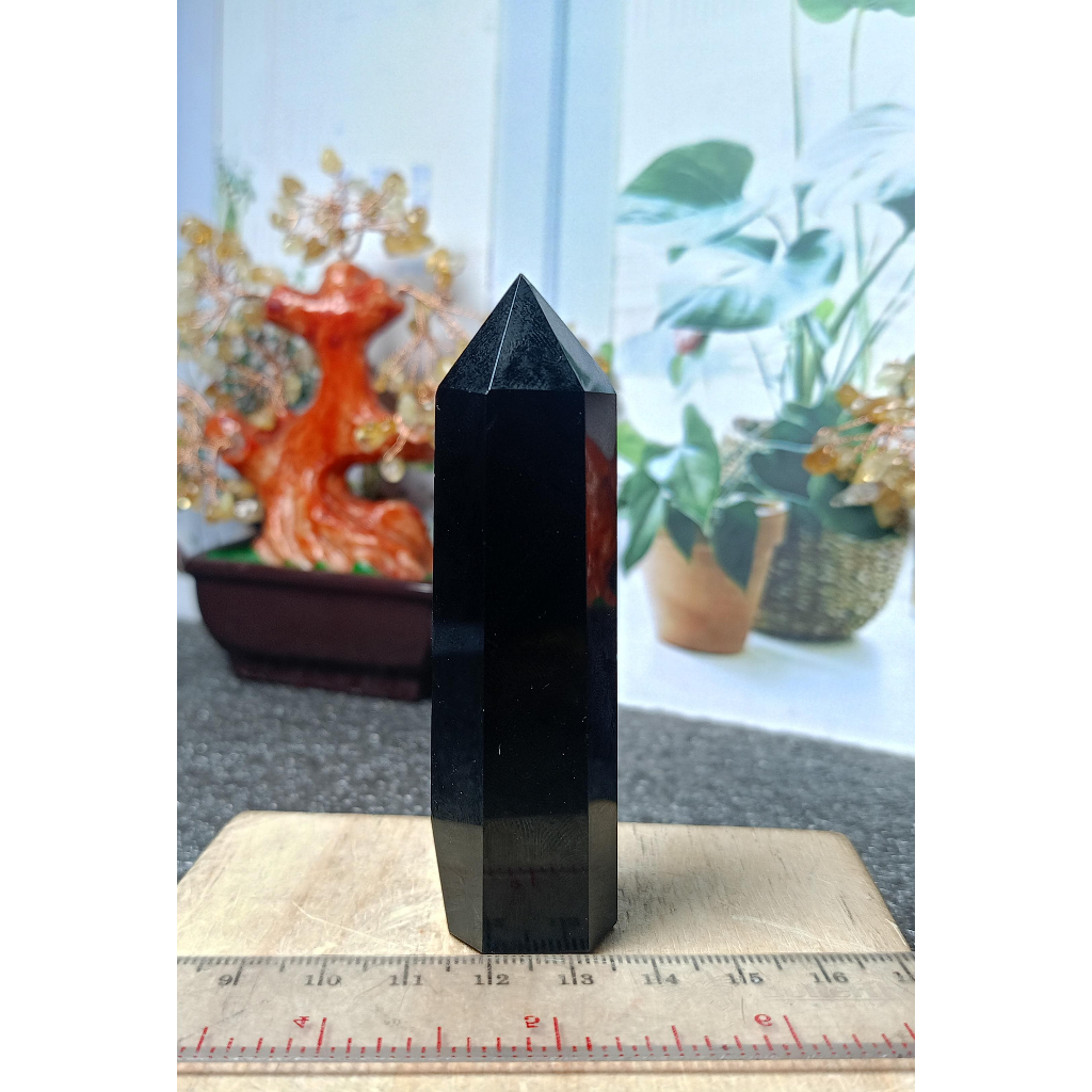 Jual Natural Pointer / Tower Black Obsidian (4) | Shopee Indonesia