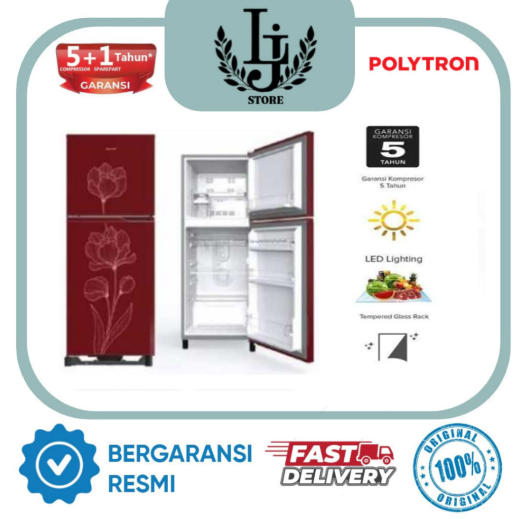 Jual Kulkas Polytron 2 Pintu PRB200R 166 Liter Kulkas 2 Pintu Polytron ...