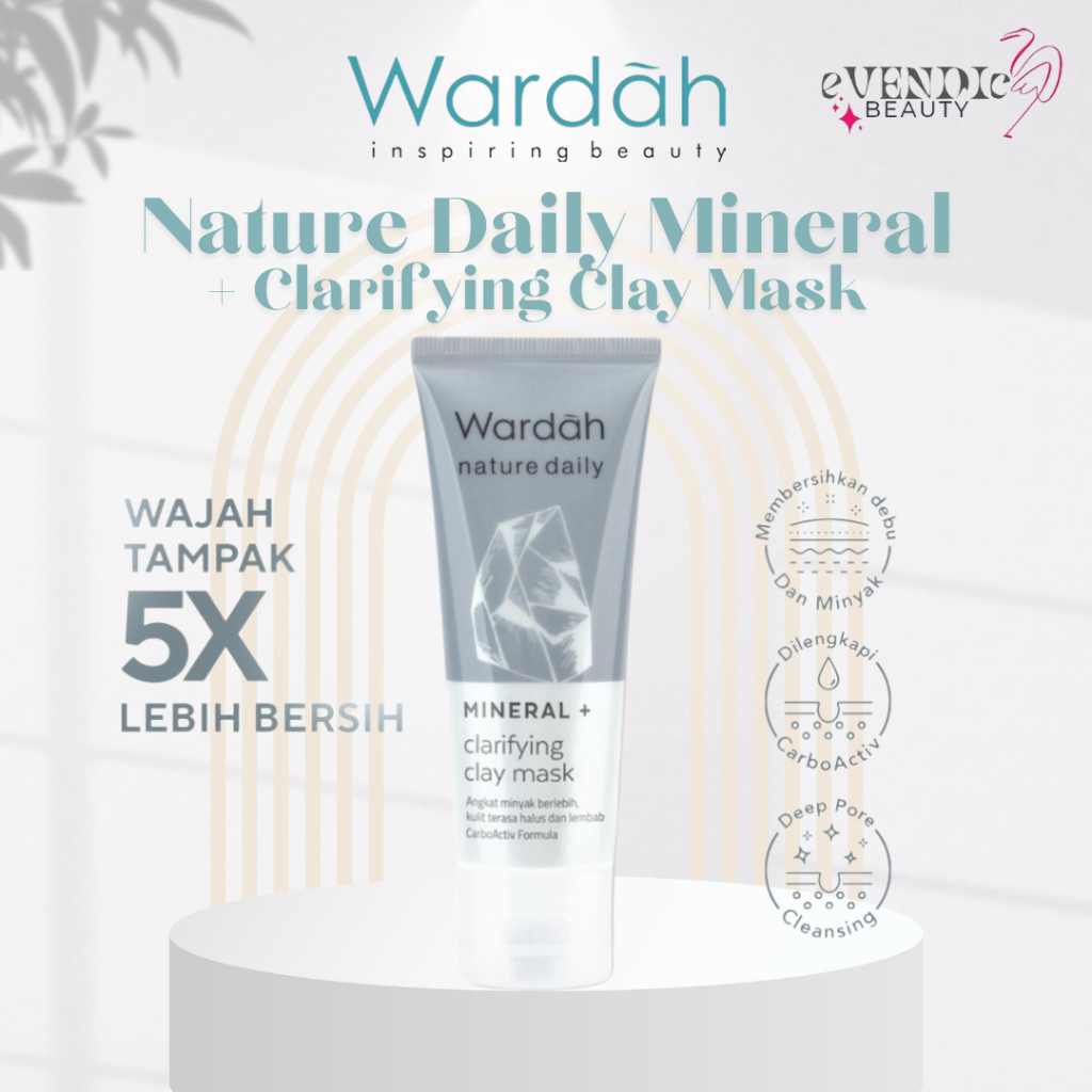 Jual READY Wardah Nature Daily Mineral+ Clarifying Clay Mask 60 ml ...
