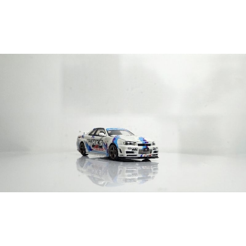 Jual Time Micro Nissan GTR R-34 HKS White | Shopee Indonesia