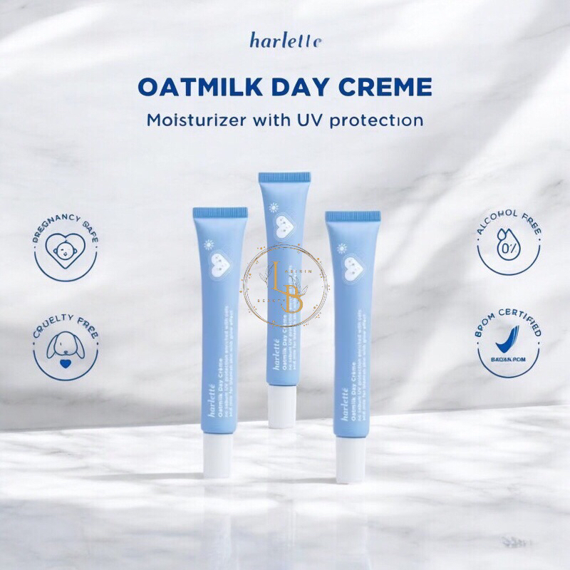 Jual Harlette Oatmilk Day Creme | Sensitive, Acne Prone, Niacinamide ...