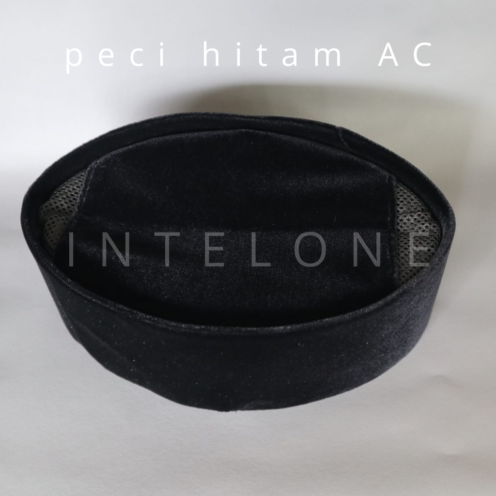 Jual peci hitam polos AC tinggi 9 bahan kontesta | Shopee Indonesia