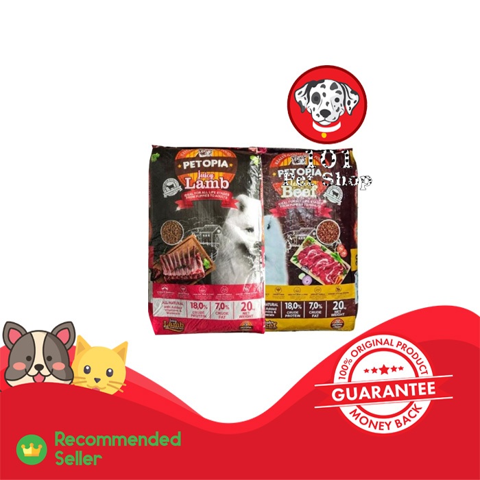 Jual MAKANAN ANJING PETOPIA BEEF & LAMB 20KG ( GOSEND & GRAB ) | Shopee ...