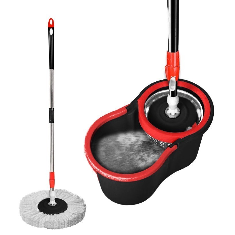 Jual Mop Magic Spin Set Alat Pel Lantai Stainless Super Mop Dengan ...