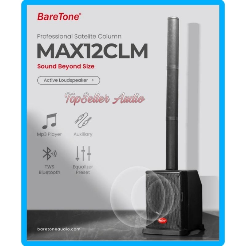Jual SPEAKER AKTIF SATELITE COLUMN BARETONE MAX12CLM 12 INCH USB ...