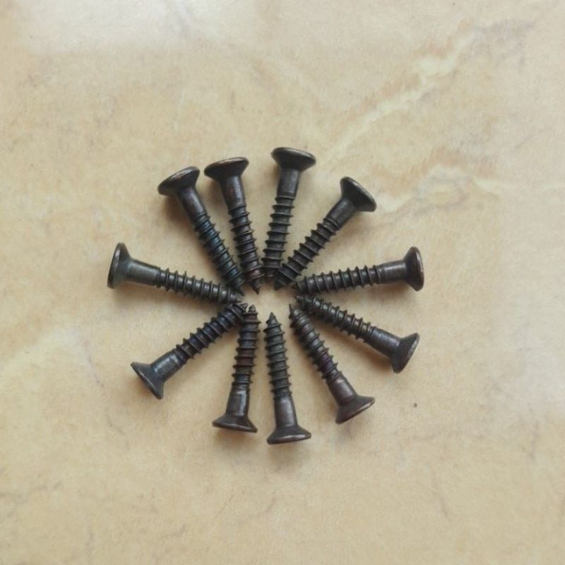 Jual 100 PCS SEKRUP KECIL F+AB#5×2,5×5/8(16MM),WARNA COKLAT,DIAMETER ...