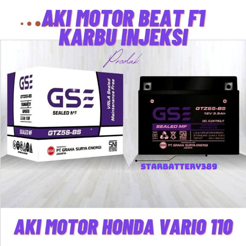 Jual Aki Motor Honda Supra X 125+ New Supra X - F1 ( GTZ5S ) 12V 3,5Ah Aki Kering | Shopee Indonesia