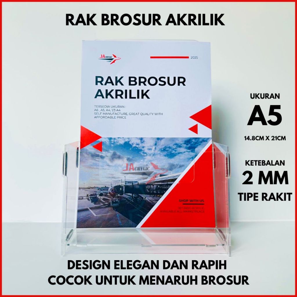 Jual RAK TEMPAT BROSUR AKRILIK / RAK BROSUR AKRILIK / DISPLAY FLYER ...
