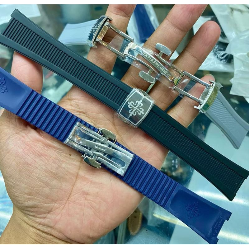 Jual Strap Tali Jam Patek Philipe Nautilus Aquanut Rubber Tali+Buckle ...