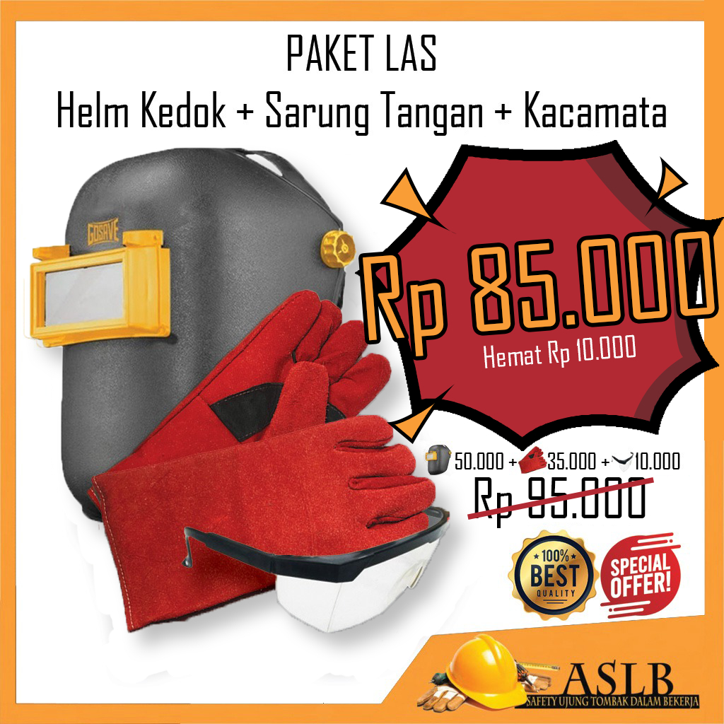 Jual HELM LAS PAKET NGELAS TERMURAH (KEDOK LAS GOSAVE+SARUNG TANGAN LAS ...