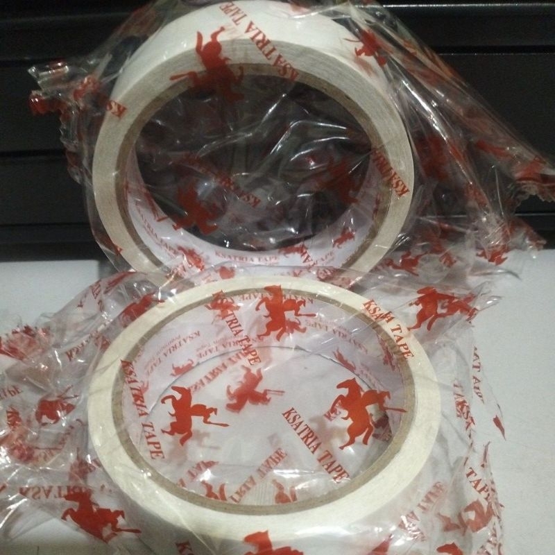 Jual 1 paket 6 pcs Double tape murah #Double tape putih 1 in x 10 meter ...