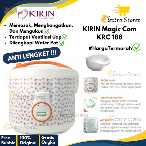 Jual KIRIN Magic Com Besar KRC 188 / KRC188 Rice Cooker Jumbo 3 Liter Besar Big Capacity Penanak ...