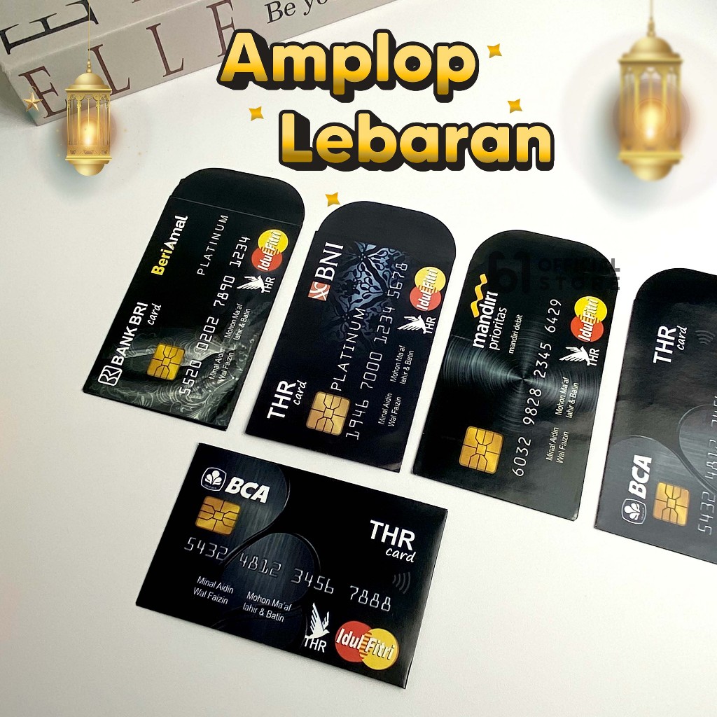 Jual AMPLOP Lebaran 100 Lembar Kartu ATM Bank Mandiri Bca Bri BTN ...