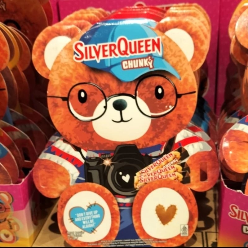 Jual Silverqueen Chunky Bar Cashew Valentine Pack Teddy Bear (3pcs x ...