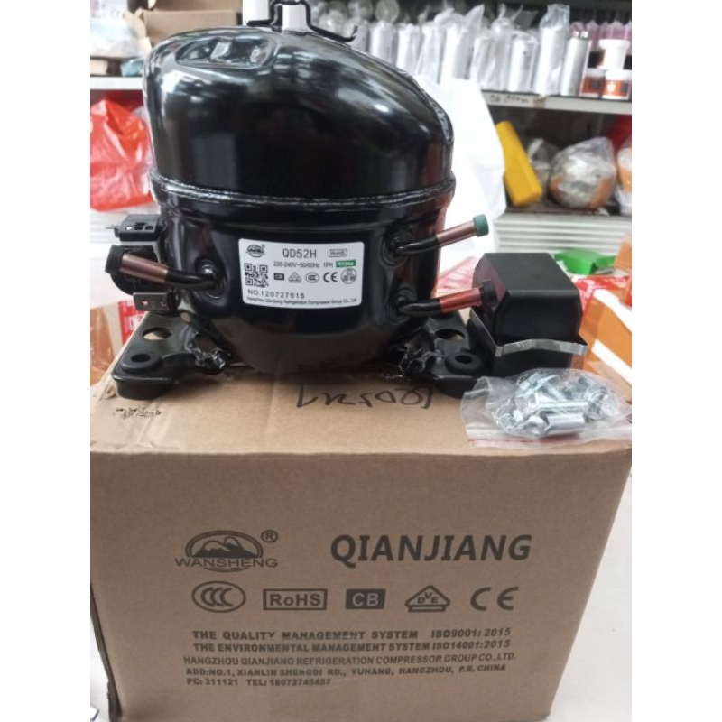 Jual kompresor kulkas 2 pintu 1/6 pk original sharp polytron QD52H ...