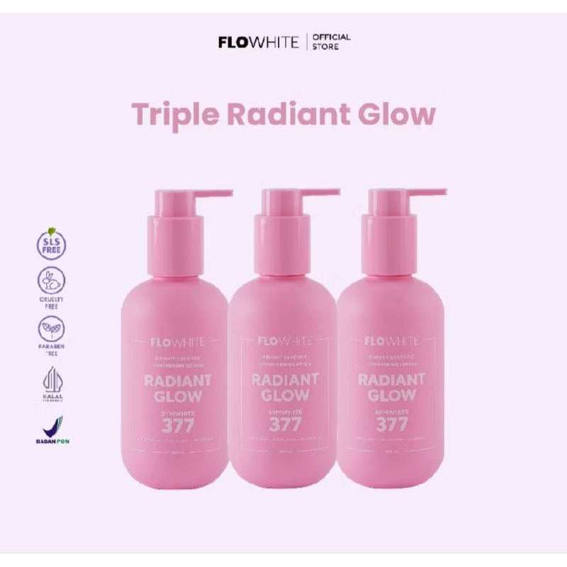 Jual FLOWHITE BEAUTY - TRIPLE RADIANT GLOW 200ML (ISI 3 BOTOL) | Shopee ...