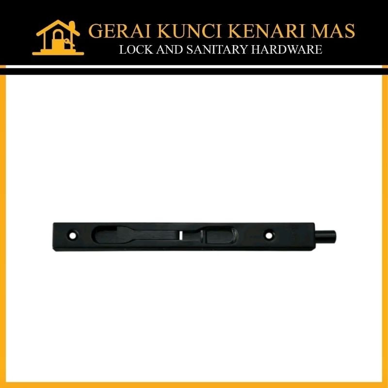 Jual PALOMA FBP 221 Grendel Tanam Slot Kunci Pintu Flush Bolt 8" Hitam ...